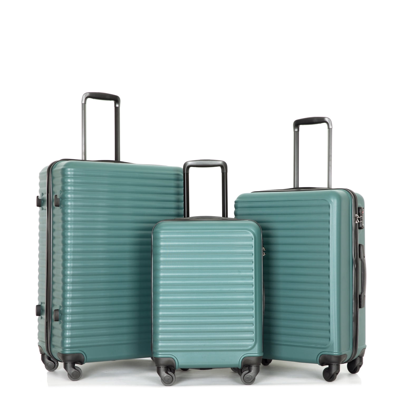 3-Piece Upright Luggage Set, 20inch 24 inch 28 inch Luggage Suitcase ...