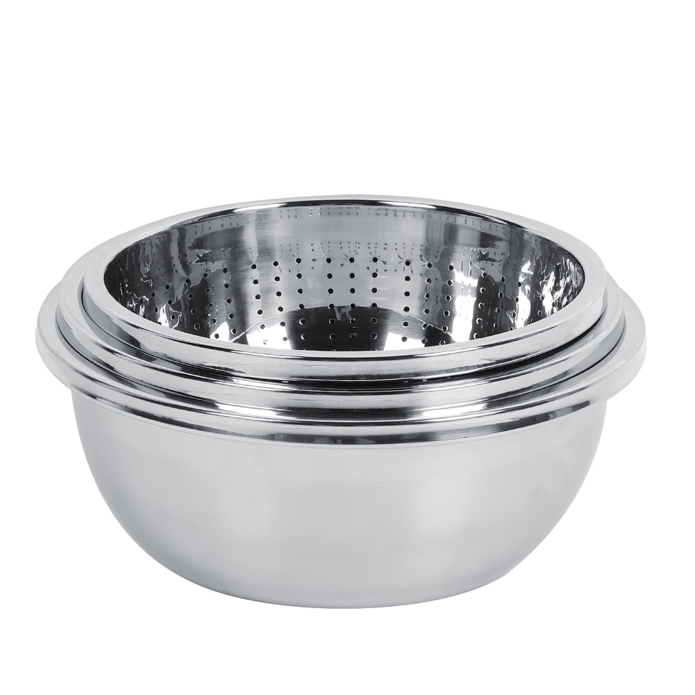 3-Piece Vegetable Washing & Rice Sieve Set for Clean Cooking Stainless ...