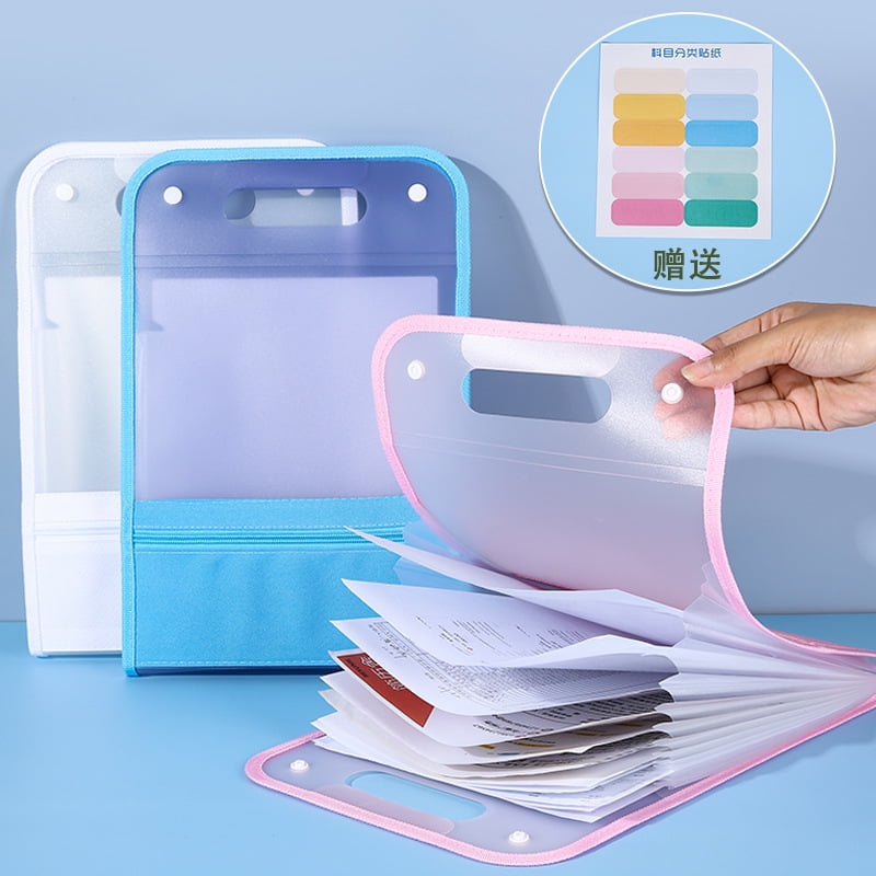 3 Piece Vertical Expanding Folder A4 Letter Size Paper Document Receipt ...