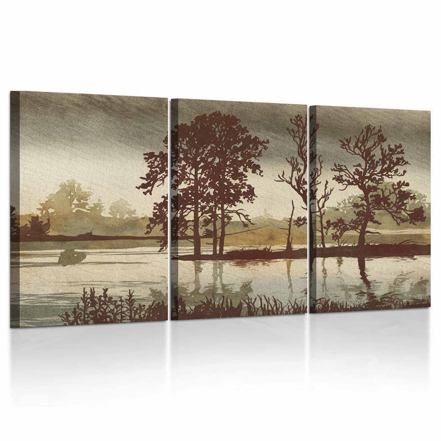 3 Piece Vintage Abstract Canvas Wall Art Print, Modern Aesthetic Wall ...