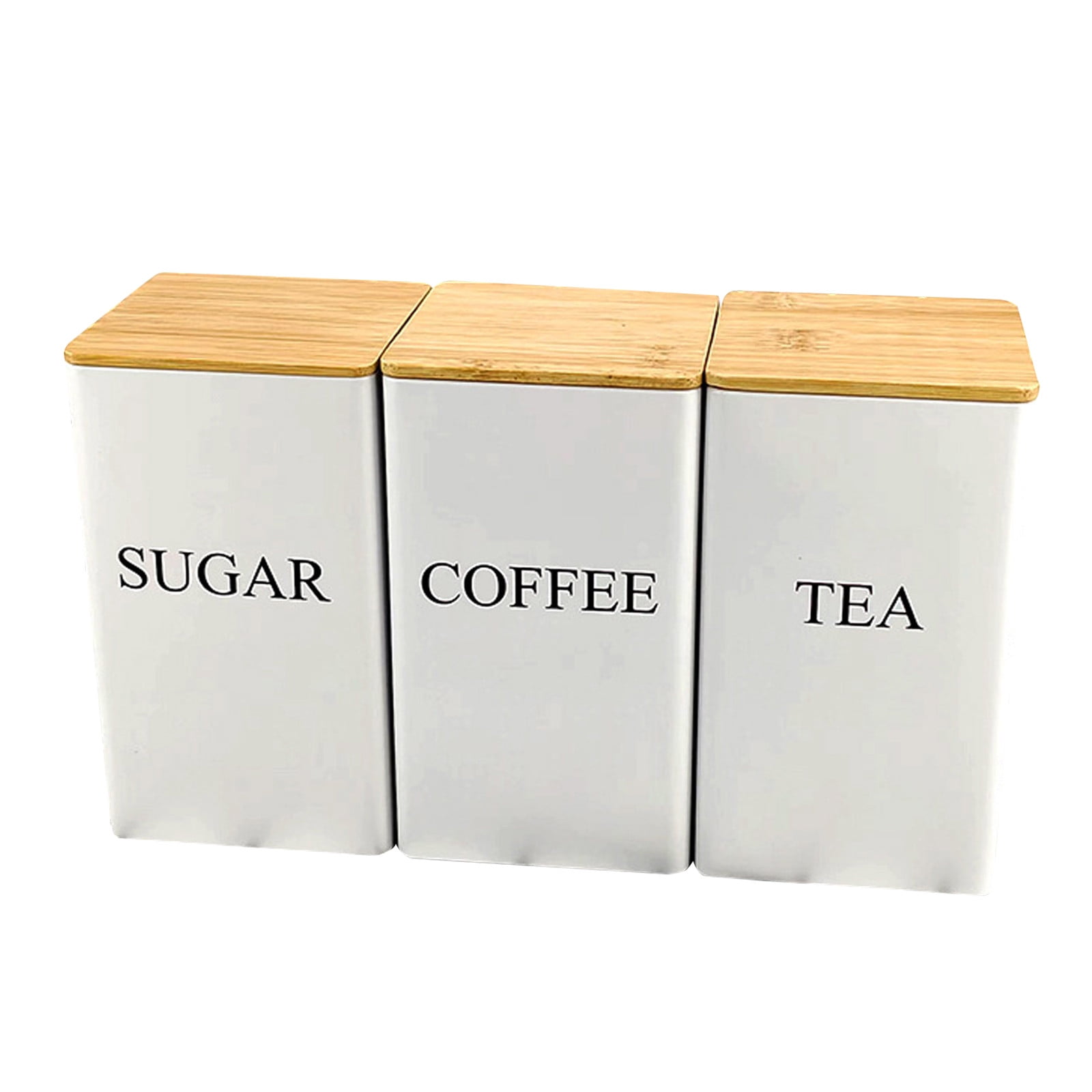 3 Piece Vintage Metal Coffee Tea Container Set with Airtight Lids for ...