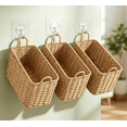 3 Piece Wall Hanging Baskets for Organizing Paper Rope Woven Baskets ...