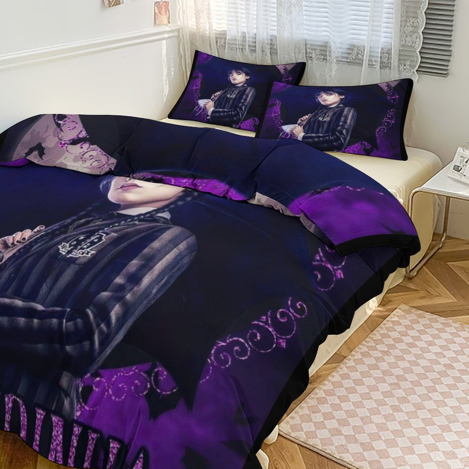 3 Piece Wednesday Bedding Set, Cute Soft Cozy Bedding Duvet Cover Set ...