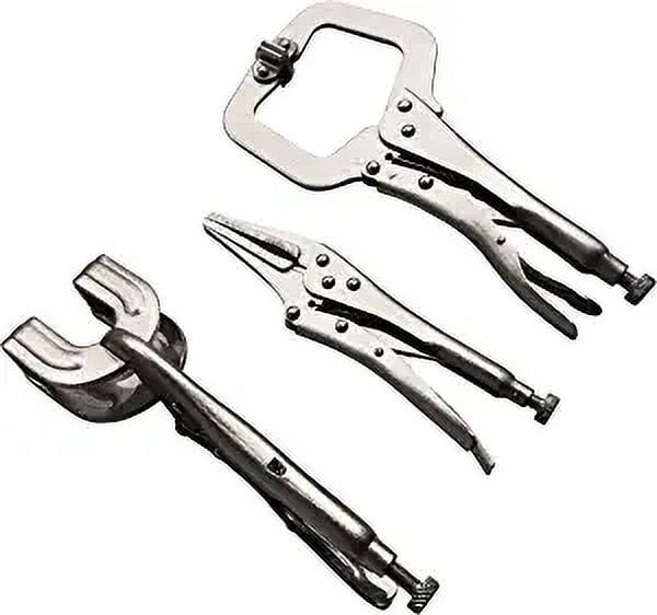 3-Piece Welding Pliers Set (Welding Clamp, C-Clamp, Long Nose ...