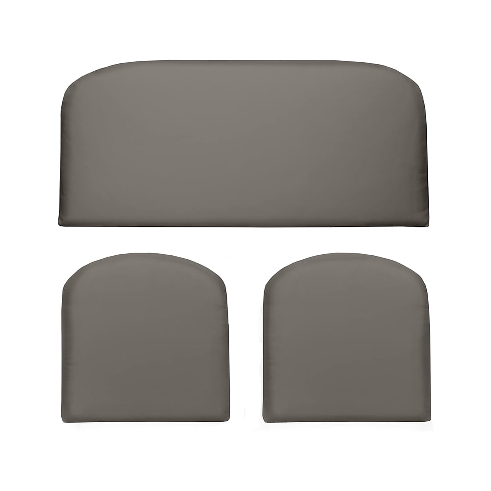 3-Piece Wicker Tufted Cushion Set, 41” x 19" x 3", All-Weather Spun ...