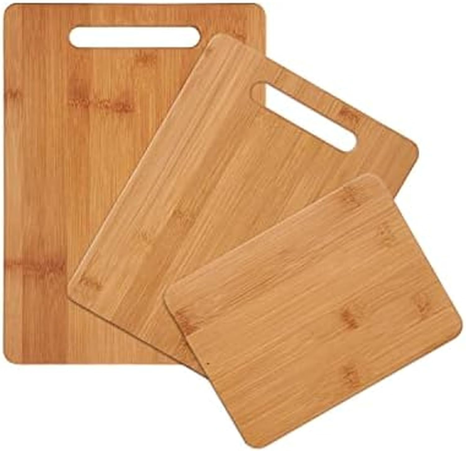 3-Piece Wood Cutting Board Set, Reversible Chopping Boards for Meal ...
