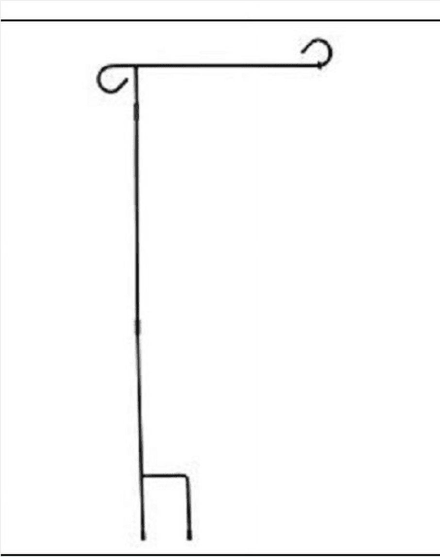 3 Piece Wrought Iron Garden Flag Stand Residential 12x18 sleeved ...