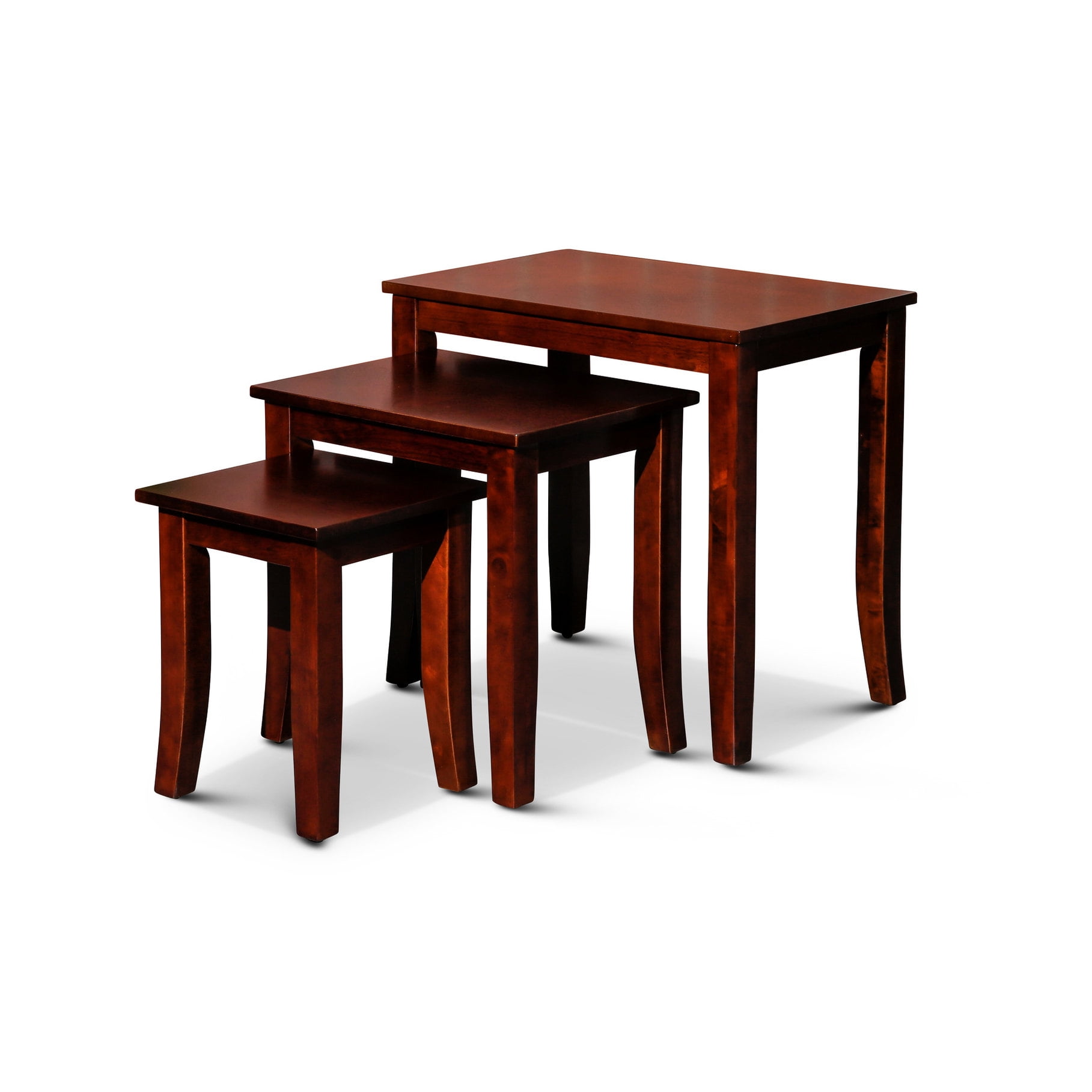 3-Piece cherry nesting table set | Save space and add table space for ...