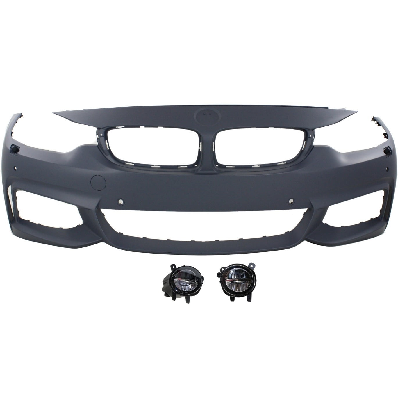 3-Piece for BMW Bumper Cover Kit - Fog Light Cut-outs, Factory Fitment ...