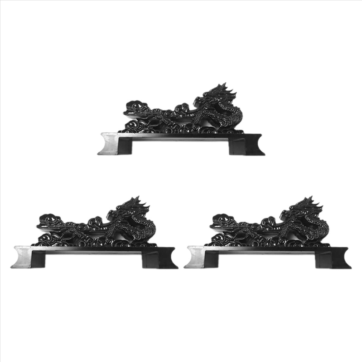 3 Piece of Chinese Dragon-Shaped Sword Stand, Travel Matching Sword ...
