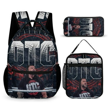3-PieceW-W-E Roman Reigns Large Capacity Anime Backpack with Lunch Bag ...