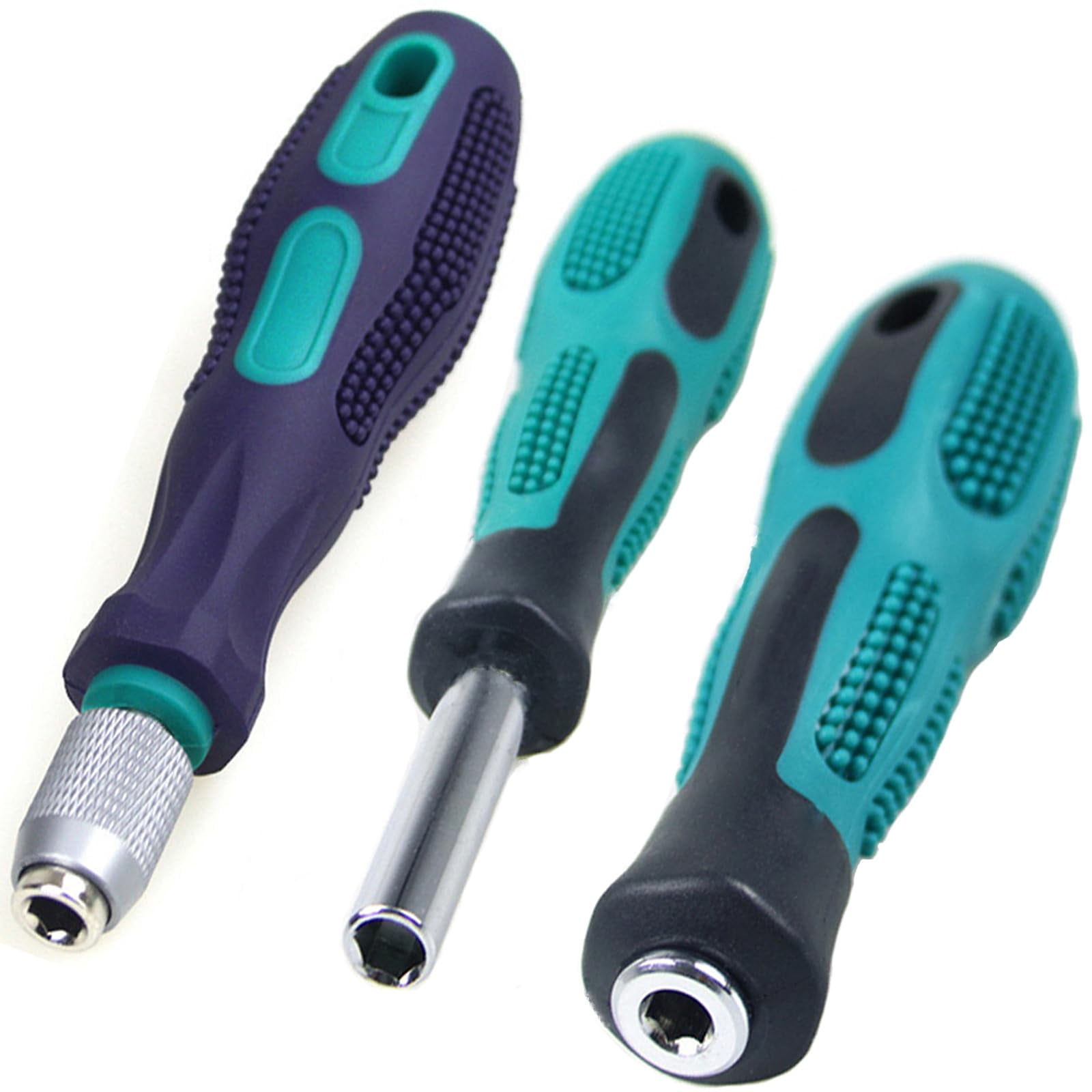 3 Pieces 1/4 Hex Screwdriver Bit Holder Handle Set with 1 x 1/4''Quick ...
