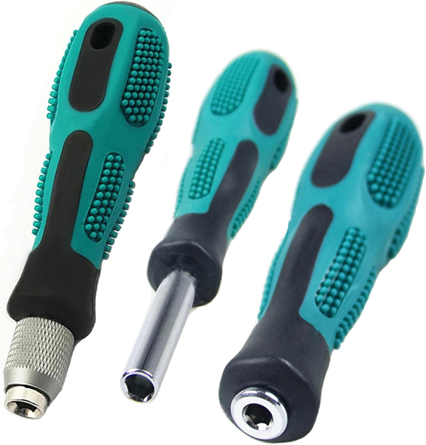 3 Pieces 1/4 Hex Screwdriver Bit Holder Handle Set with Quick Change ...