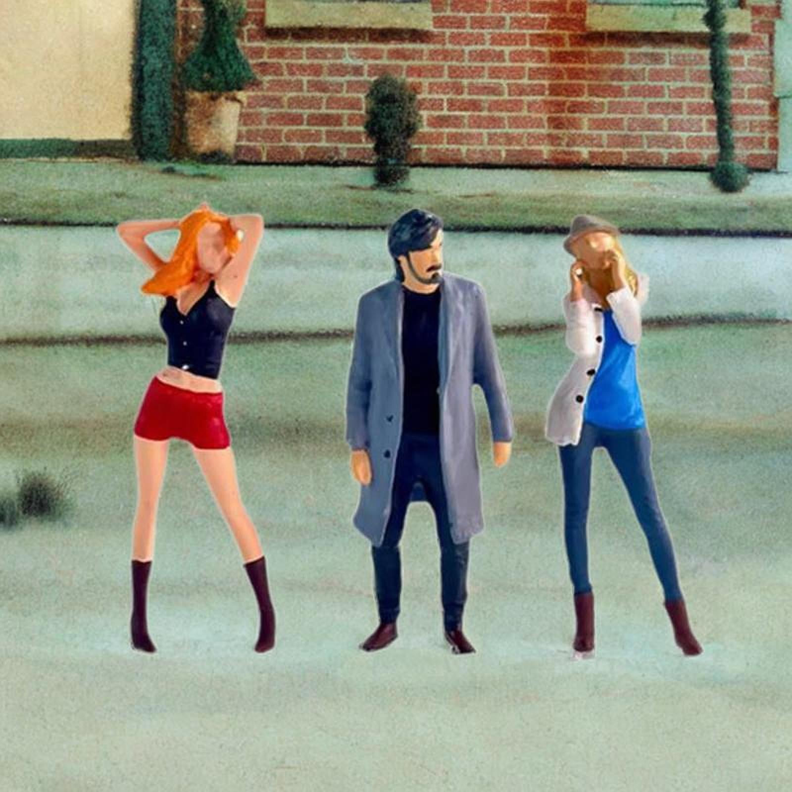 3 Pieces 1/64 Scale People Figure Miniature Diorama Figures Crafts Desk ...