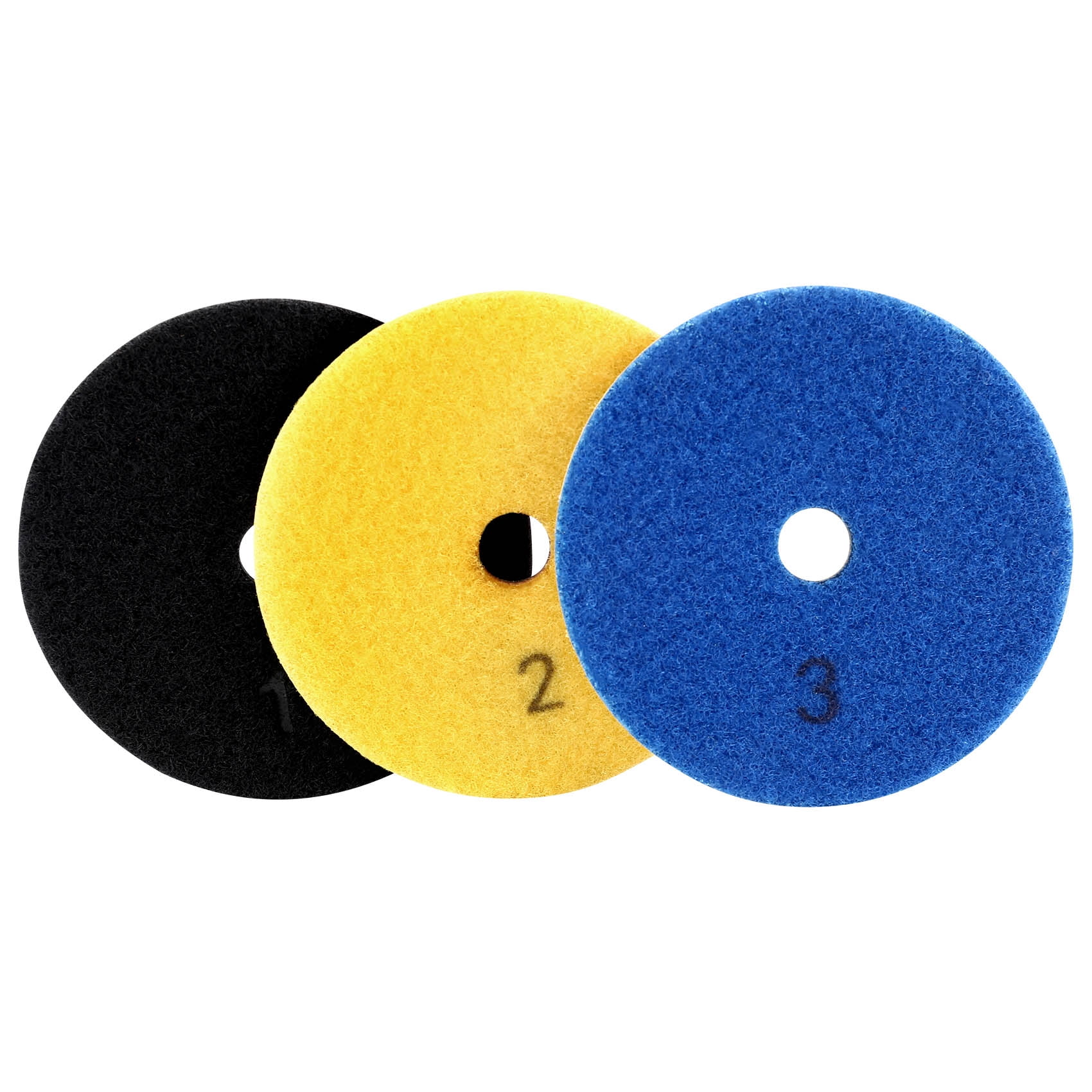 3 Pieces 100Mm Diamond Flexible Wet & Dry Polishing Pads Step Floor ...