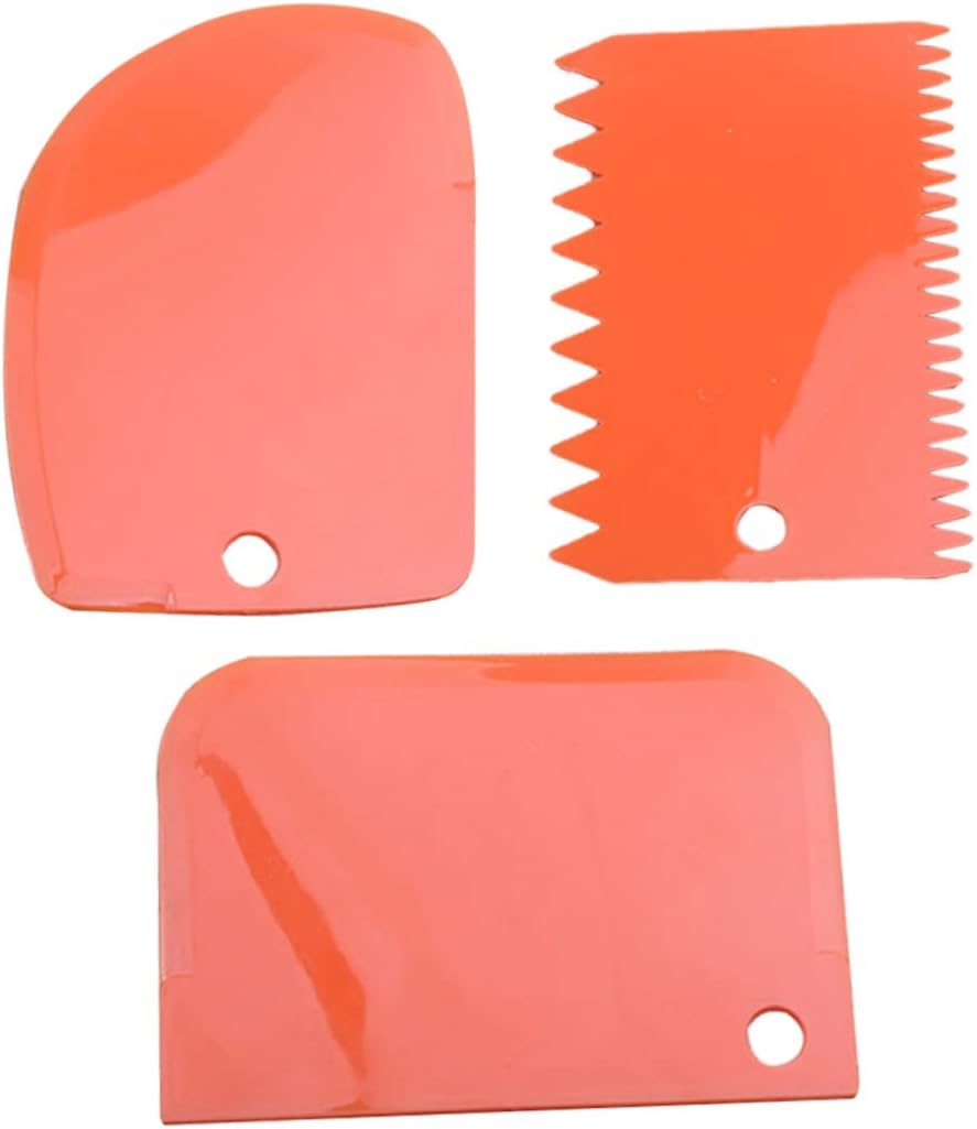 3 Pieces 2 Spatula Scraper Decorative Cake Scraper Scraping Tool ...