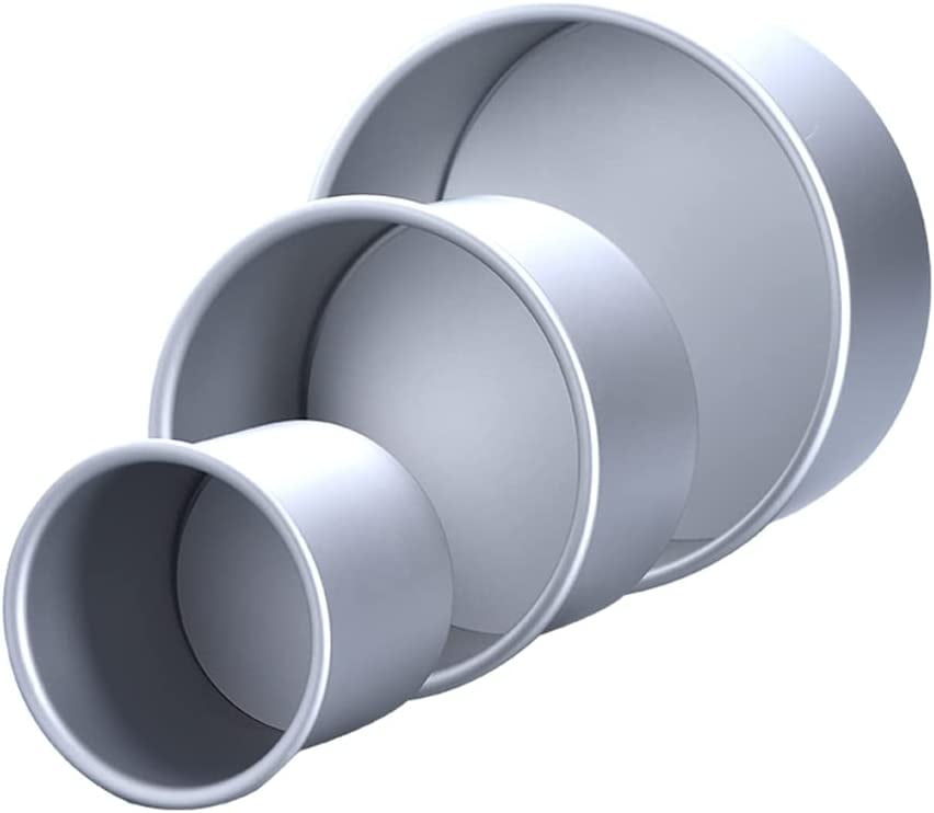 3 Pieces 4-Inch Deep Tall Round Cake Pan Set, Includes 4-Inch, 6-Inch ...