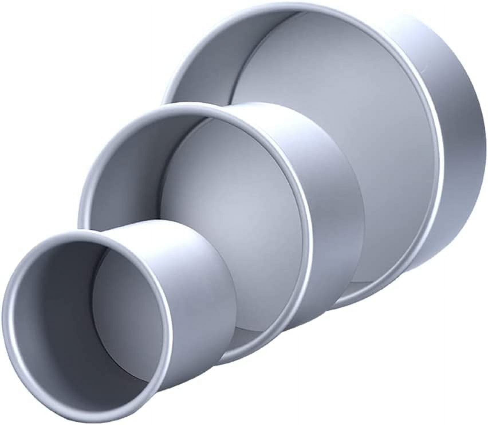 3 Pieces 4Inch Deep Tall Round Cake Pan Set Includes 4Inch 6Inch and ...