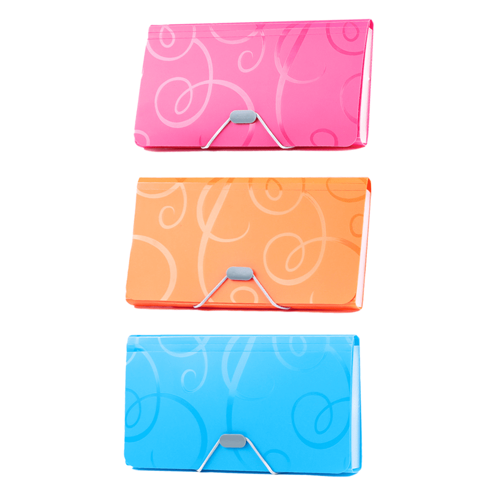 3 Pieces A6 Expanding File Folder 13 Pocket File Organizer with Labels ...