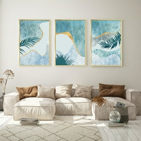 3 Pieces Boho Canvas Prints Wall Art Set, Women Body Abstract Art ...