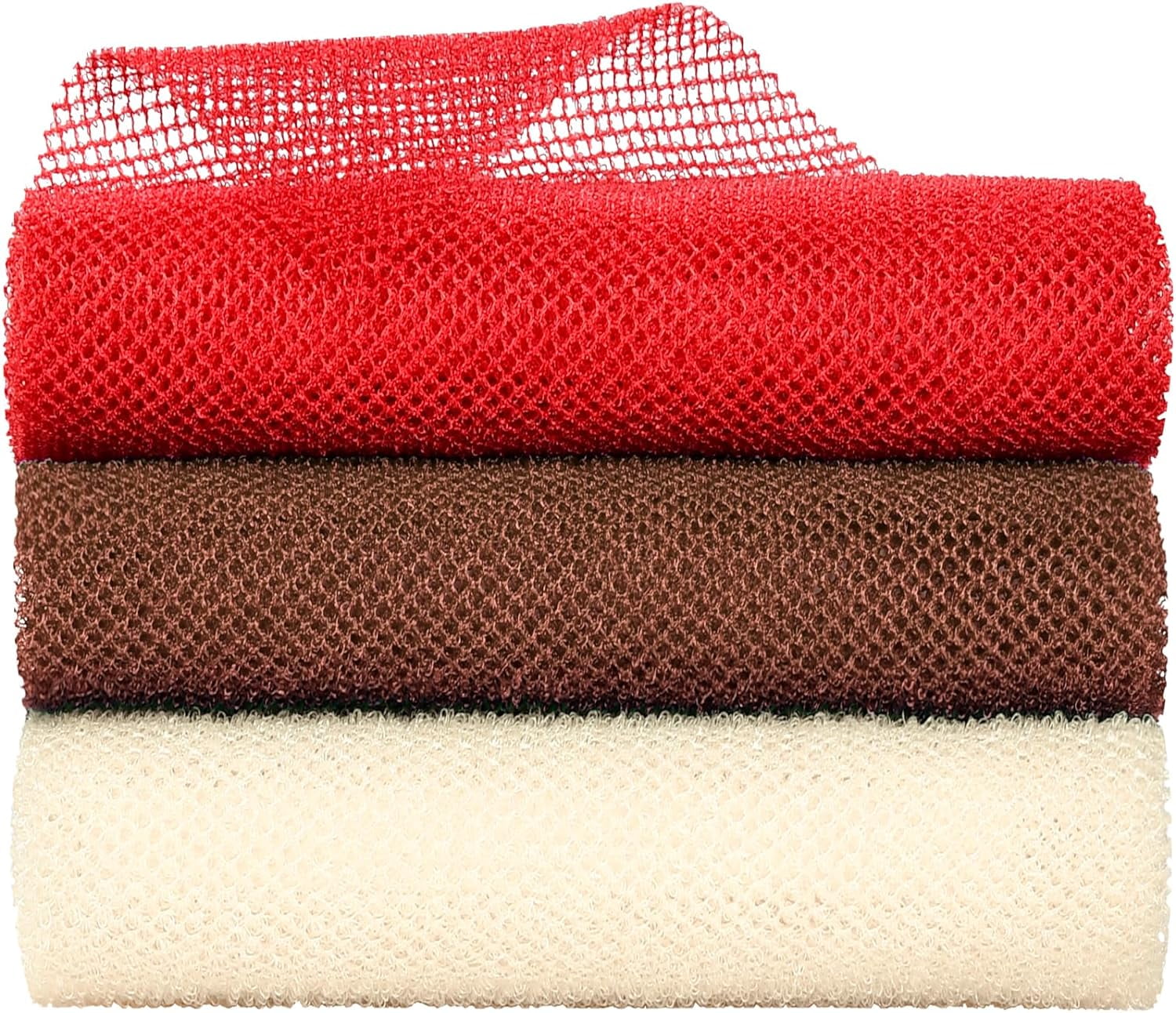 3 Pieces African Exfoliating Net, Colorful African Net Cloth, Long ...