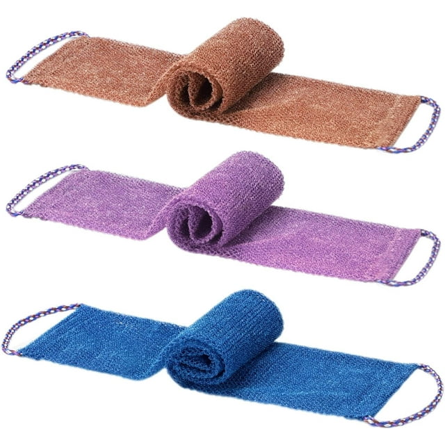 3 Pieces African Exfoliating Net Sponge, African Bathing Back Scrubbers ...