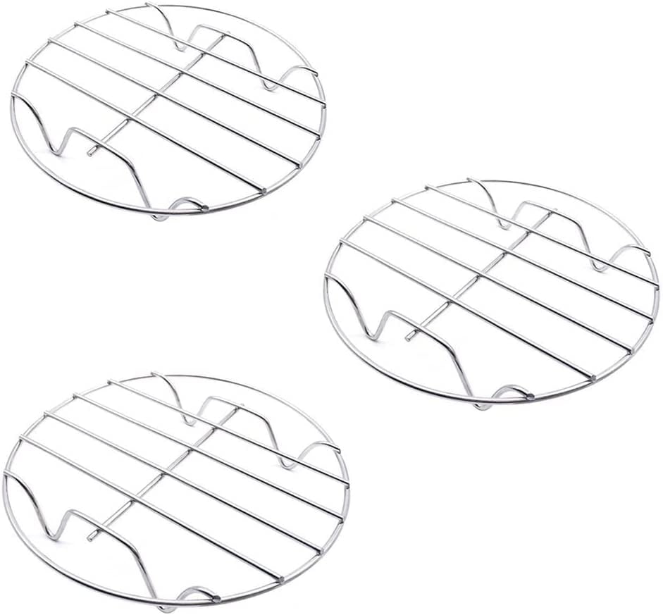 3 Pieces Air Fryer Rack Cooking Steaming Cooling Racks Kitchen Multi ...