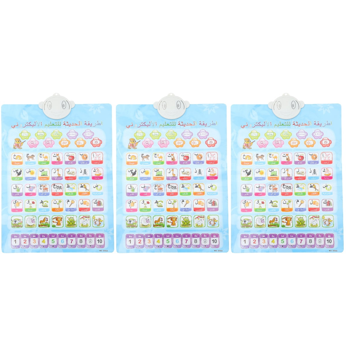 3 Pieces Alphabet Learning Toys Electronic Wall Chart for Kids ...