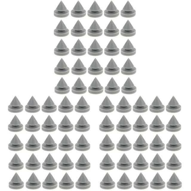 3 Pieces Anti-collision Rubber Plug Stop Door Handles Sliding Knob Grey ...