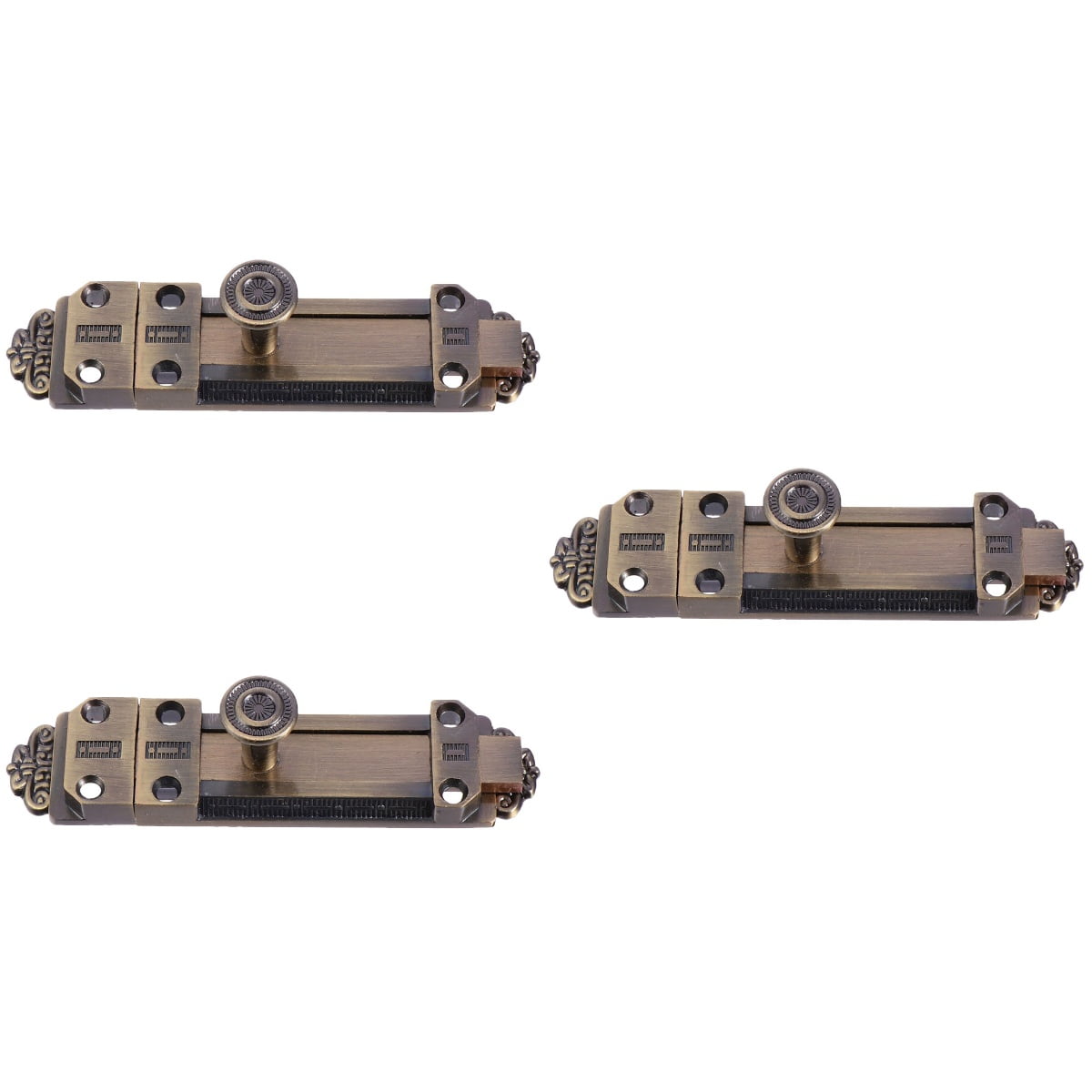 3 Pieces Antique Copper Pin Door Latch Double Lock Sliding Gate Child ...