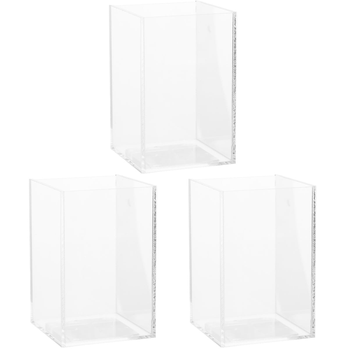 3 Pieces Aquarium Fish Tank Glass Containers Acrylic Betta Supplies ...