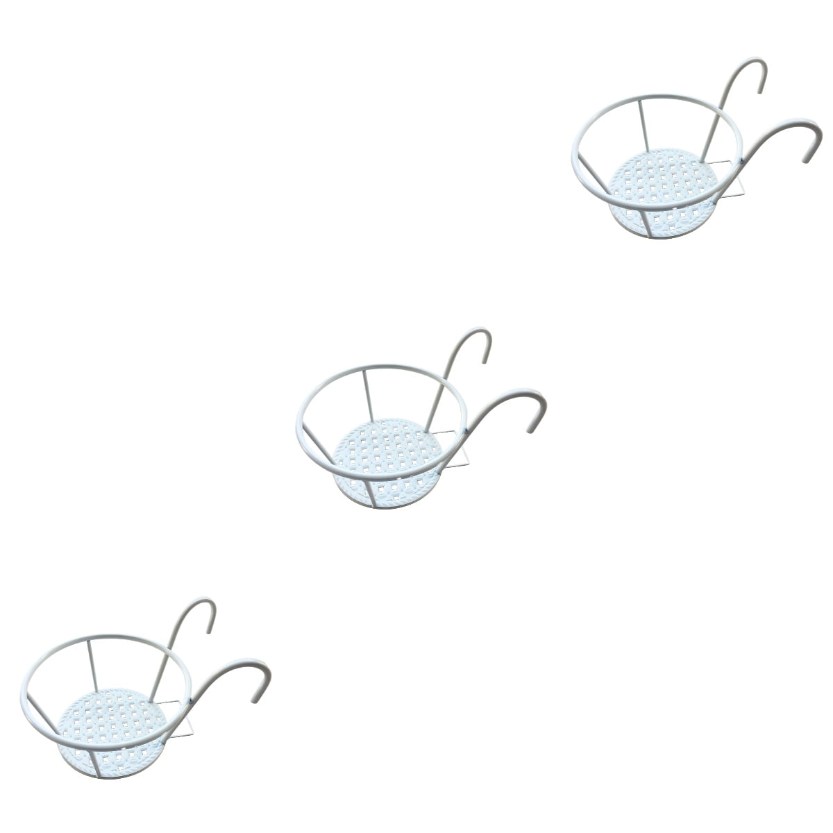 3 Pieces Balcony Railing Planter Outdoor Wall Fern Pot Holder for Fence ...