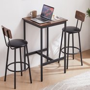 Enyopro 4-Piece Dining Set, Counter Height Bistro Table with 3 Stools ...