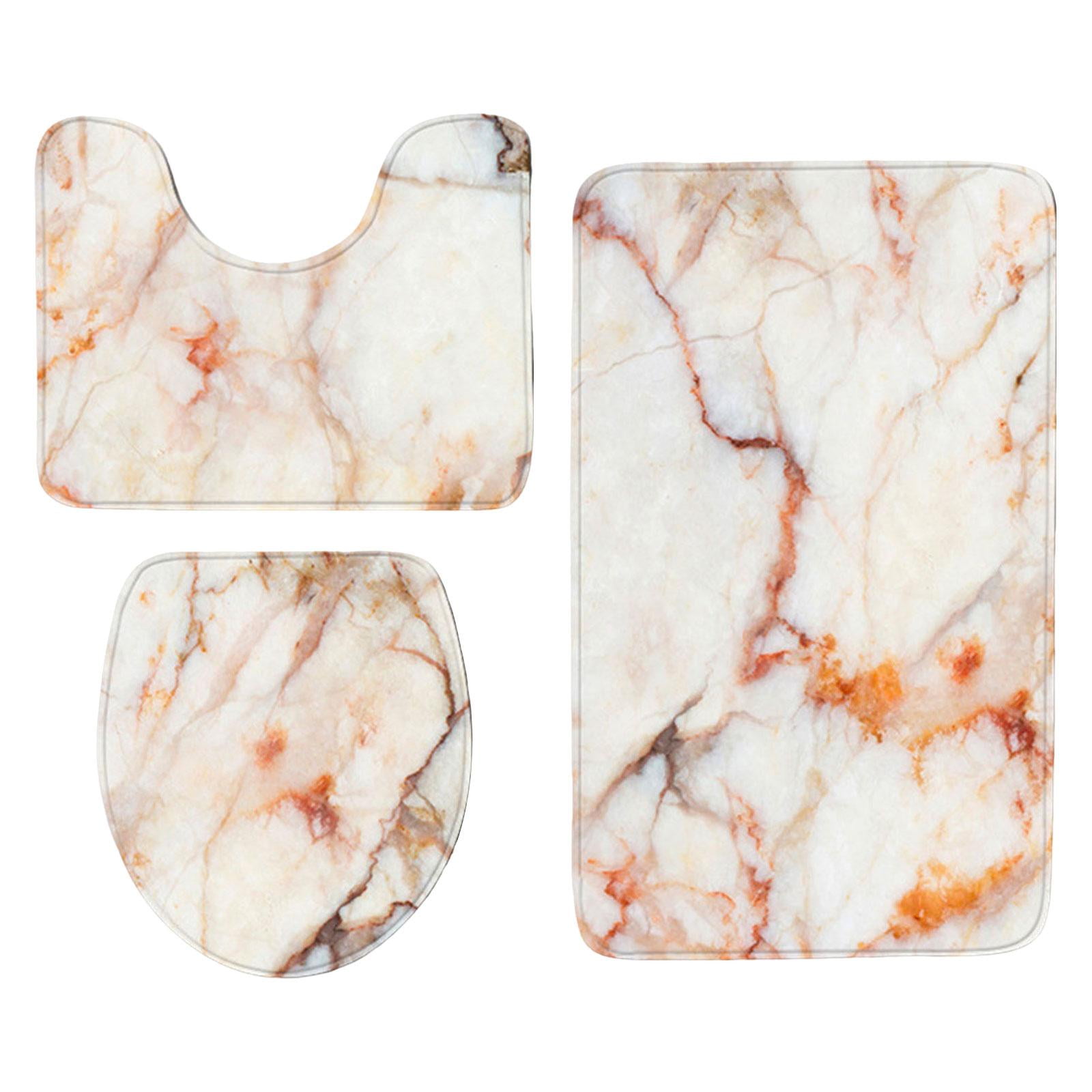 3 Pieces Bathroom Rug Set Toilet Floor Carpet U Shape Contour Toilet ...