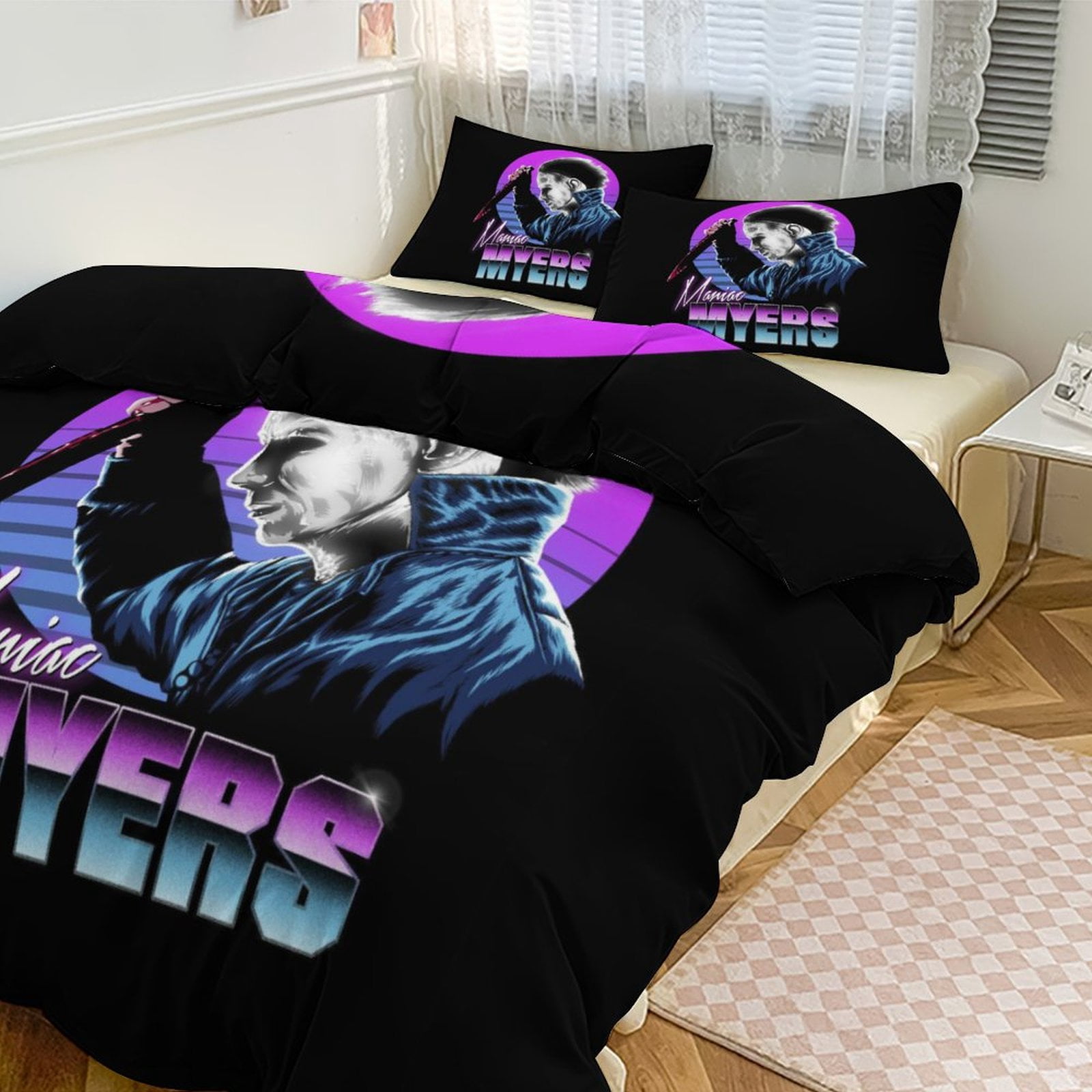 3-Pieces Bedding Duvet Cover Set Michael Myers Comforter Quilt Set with ...