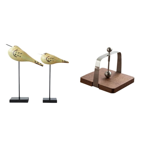 3 Pieces Bird Statues Table Organizer Wooden Paper Holder Quality Wood ...