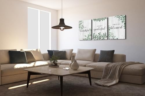 3 Pieces Blessed Sign Blessed Wall Decor Thankful Grateful Blessed Wall ...