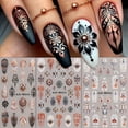 3 Pieces Bohemian Style 3D Micro Relief Nail Art Stickers - Self ...