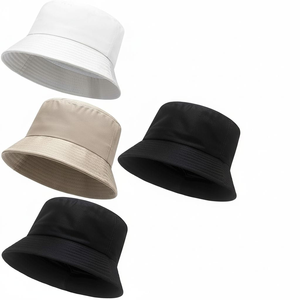 3 Pieces Bucket Hat Foldable Summer Sun Hat Travel Beach Fishing Hat ...
