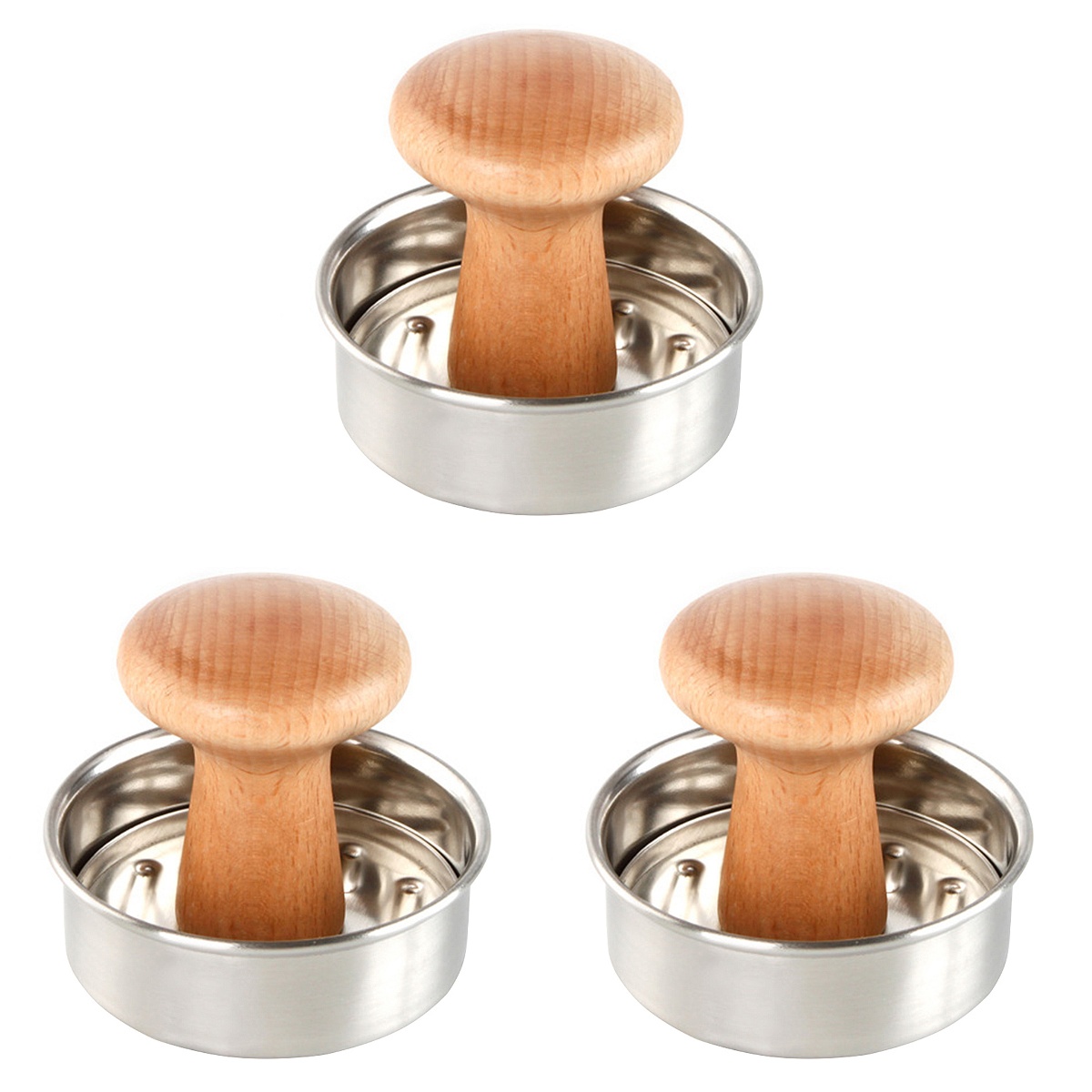 3 Pieces Burgers Burger Press Cast Iron Dough Press Mould Large Burger ...