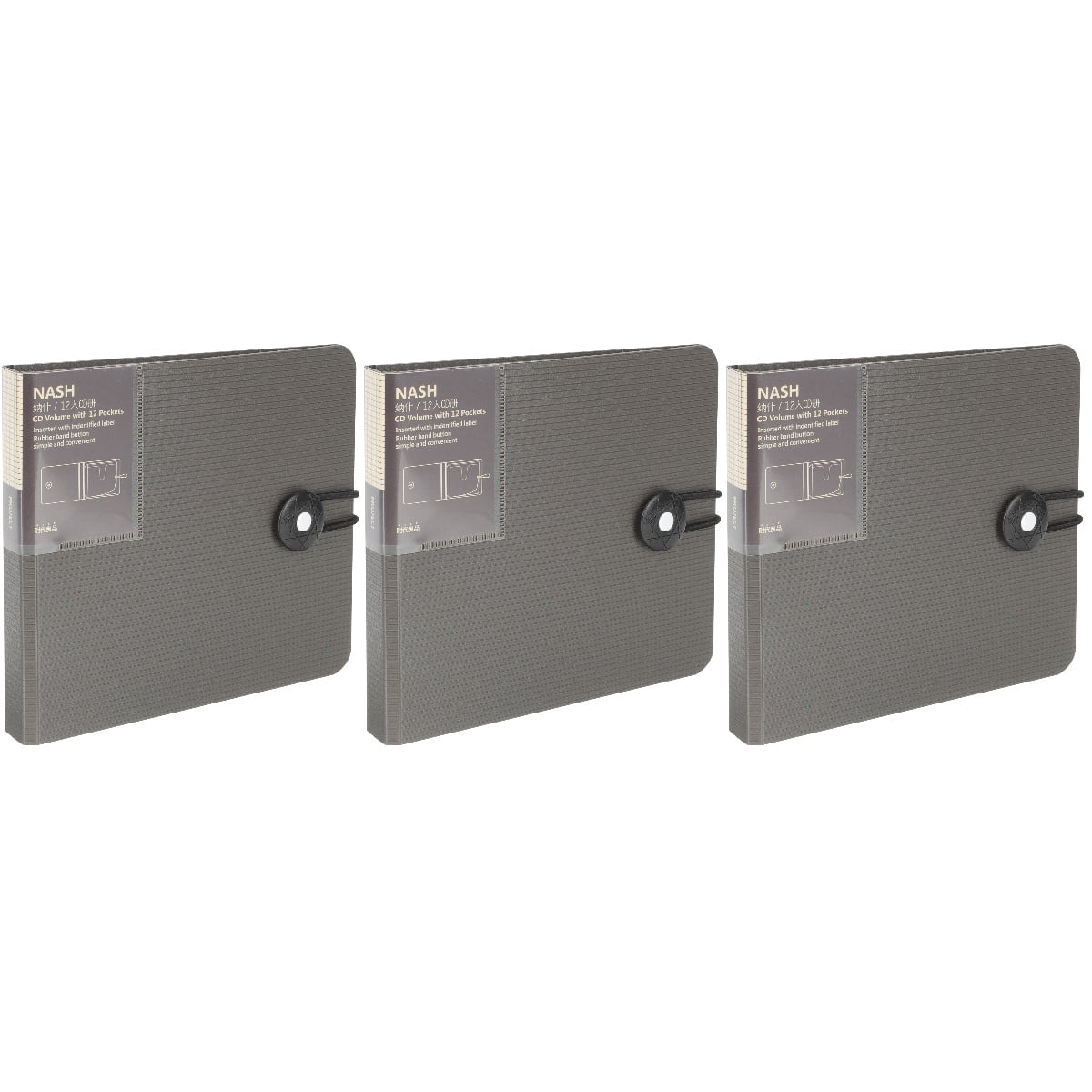 MERRYHAPY 3-Pack CD DVD Storage Binder Set with Large Capacity Clear ...
