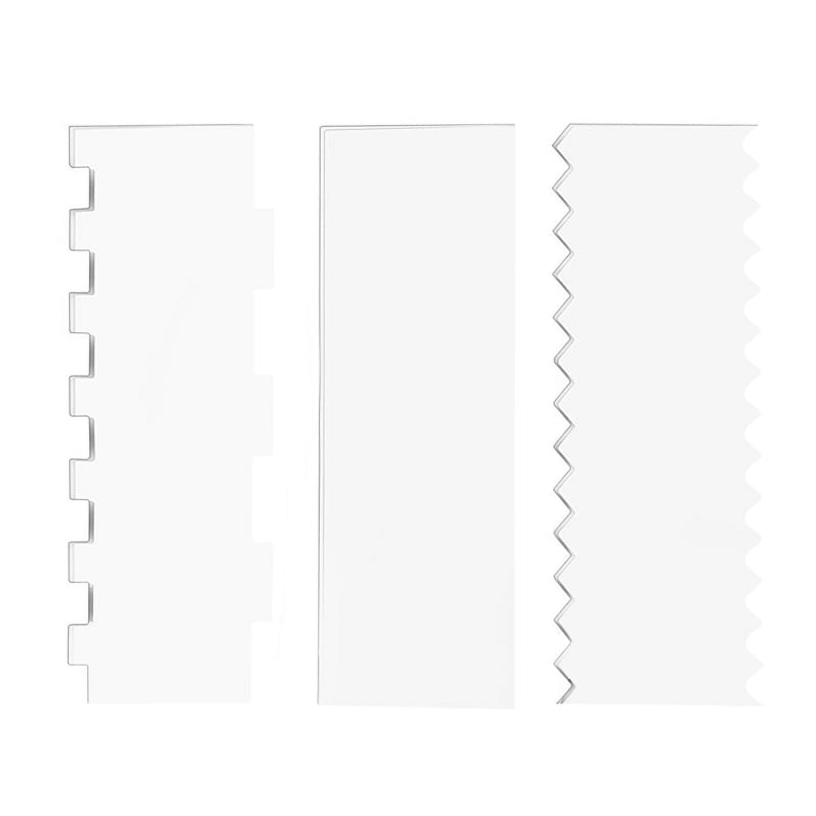 3 Pieces Cake Scrapers Clear Cake Icing Scraper Frosting Buttercream ...