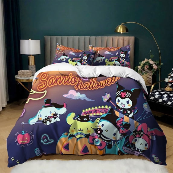 3 Pieces Cartoon Kuro_mi Duvet Cover Set Comfy Soft Bedding Set Full ...