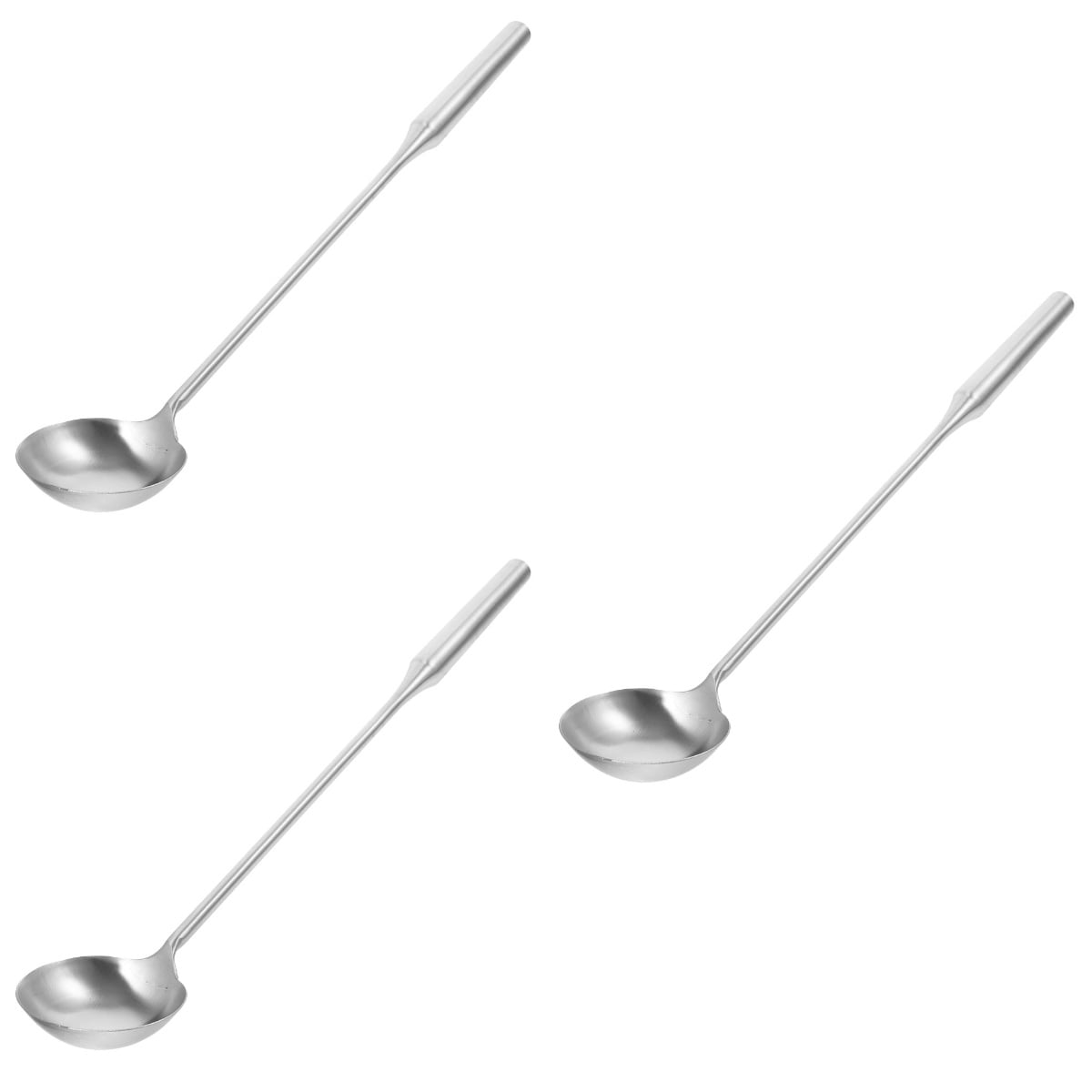 3 Pieces Chef Spoon Stirring Work Soup Spoons Cooking Ladle Stainless ...