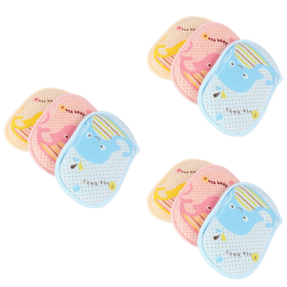 3 Pieces Children Showering Accessories Sponge Body Brush Scrubber Girl ...