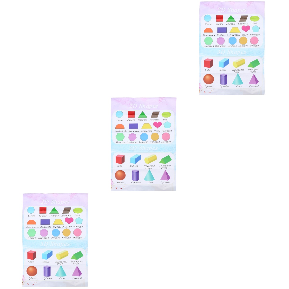 3 Pieces Children's Learning Poster Early Education Poster Preschool ...