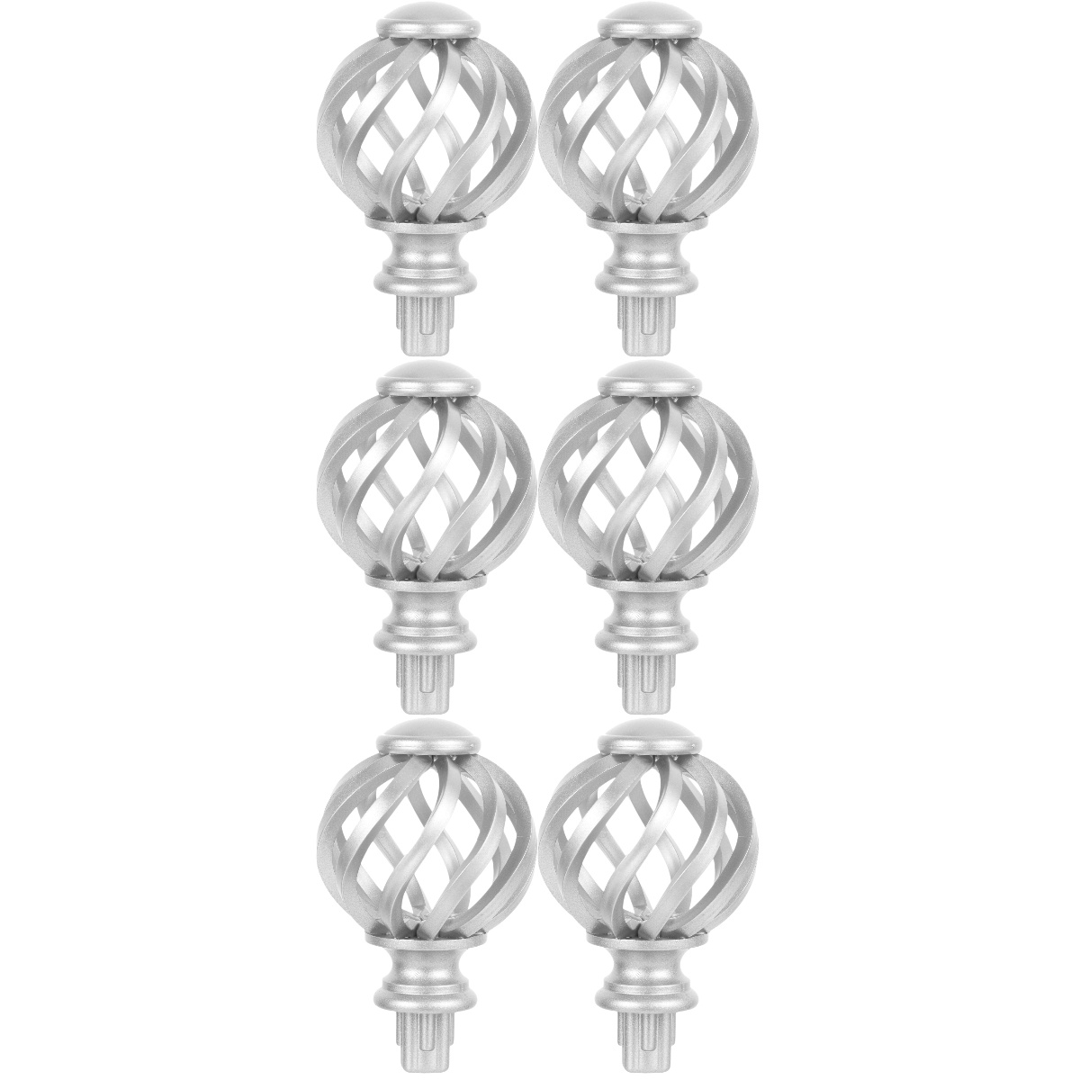 3 Pieces Clips Ends Bird Cage Curtain Rod Finials Accessories - Walmart.com