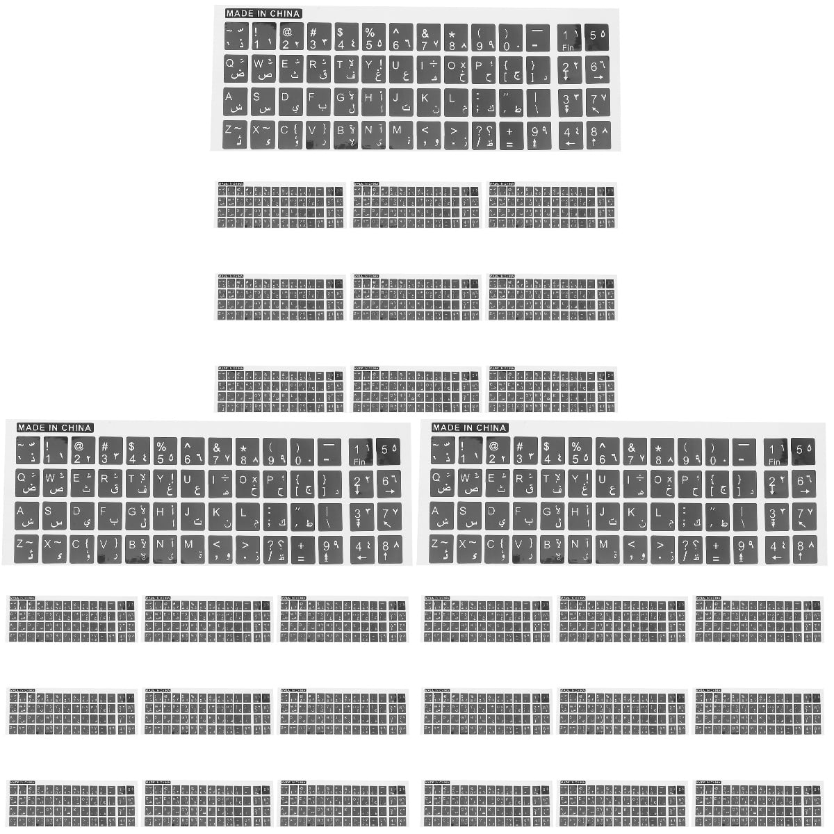 3 Pieces Computer Supply Keyboard Stickers for Desktop Letter Decals ...
