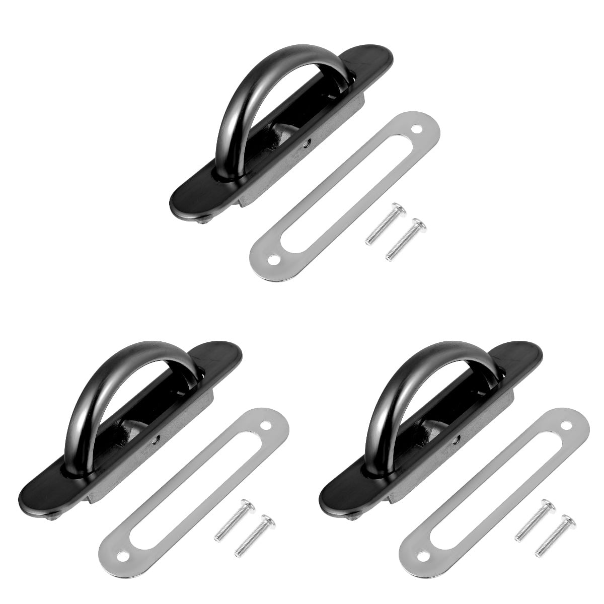 MERRYHAPY 3Pcs Modern Minimalist Recessed Door Handles Rust Resistant ...