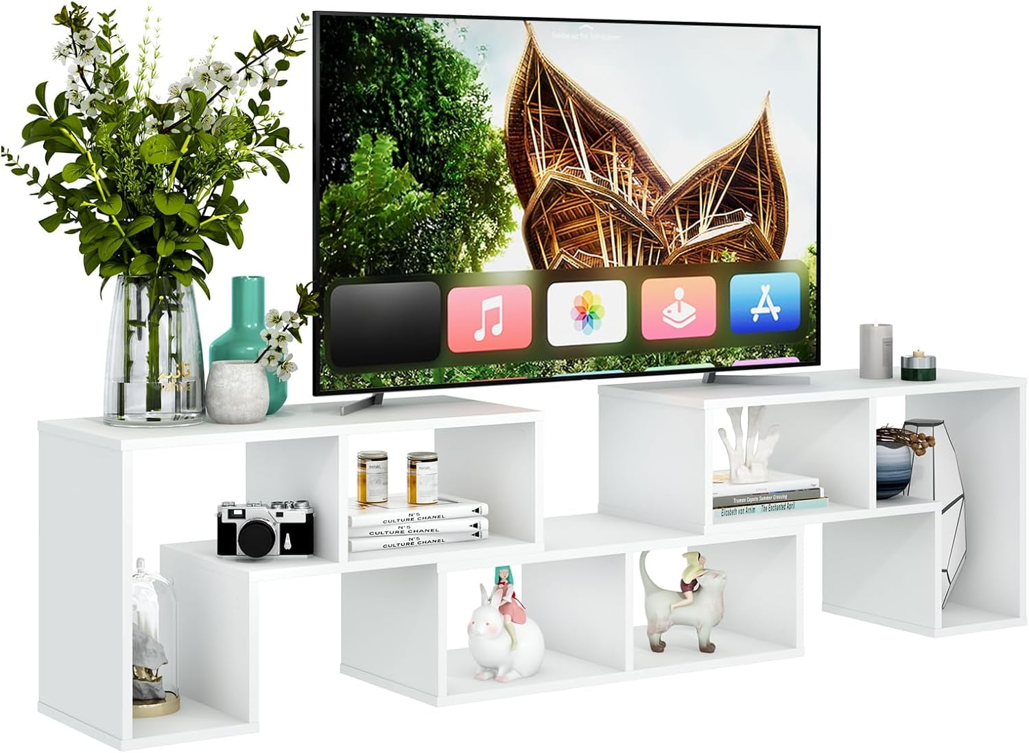 3 Pieces Console TV Stand, Free-Combination Entertainment Center for 50 ...